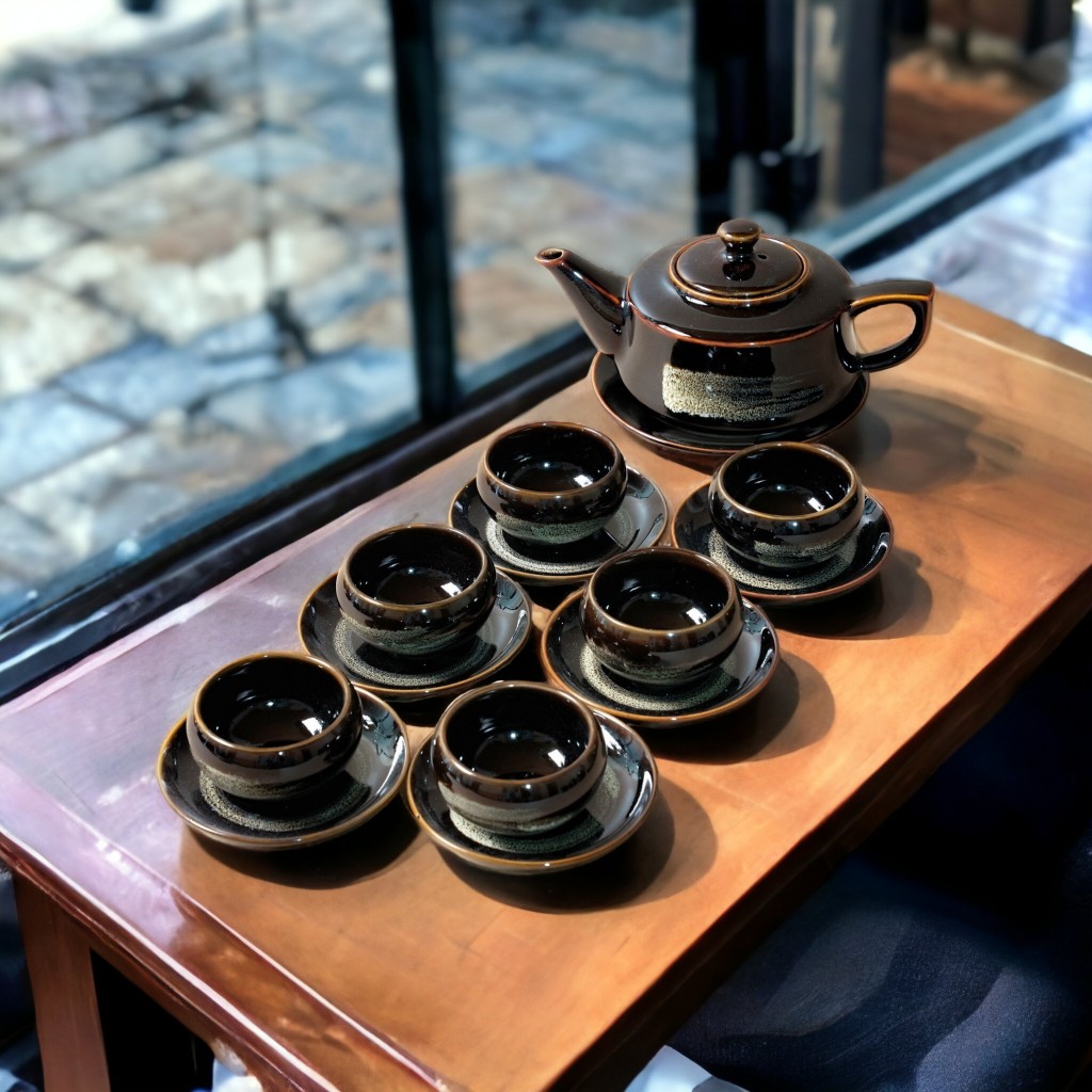 Bat Trang Song Shape Brown Fire Teapot 400ml | Shopee Singapore