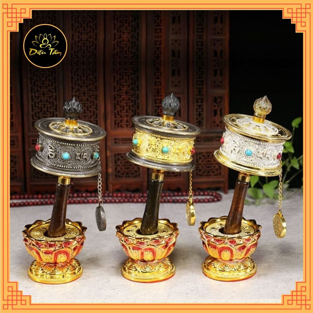 Tibetan Hand-held Sutra Wheel Om Mani Padme Hum - Tibetan Mani Wheel ...