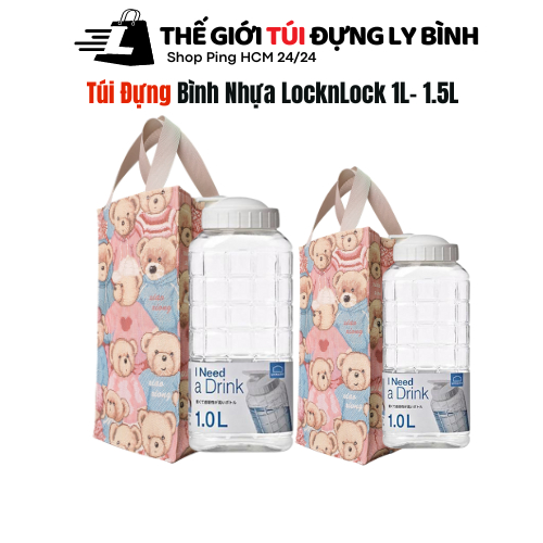 Lock&lock Water Bottle Bag 1000ml, 1500ml (Handmade Box Bag) | Shopee ...