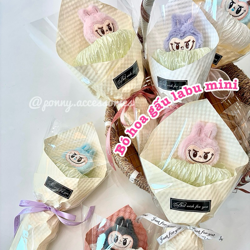 Labubu mini teddy bear bouquet for girlfriend and lover, October 20 ...