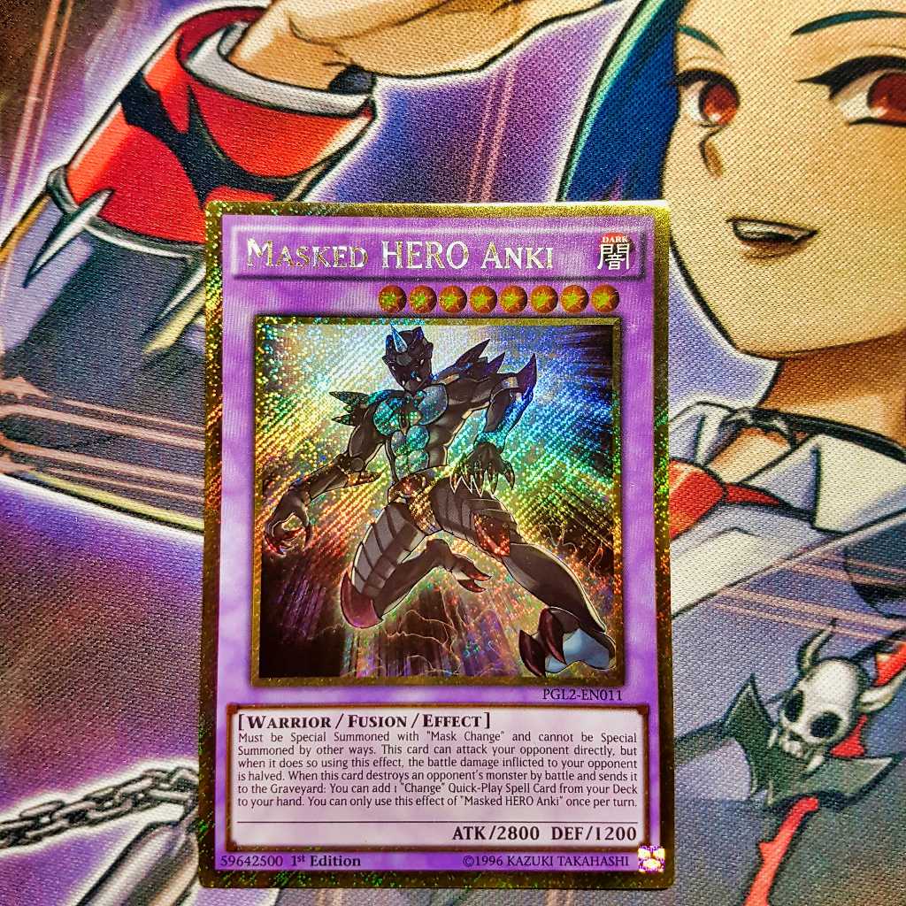 Genuine Yugioh Cards | Masked HERO Anki | PGL2 Secret Rare | Shopee ...