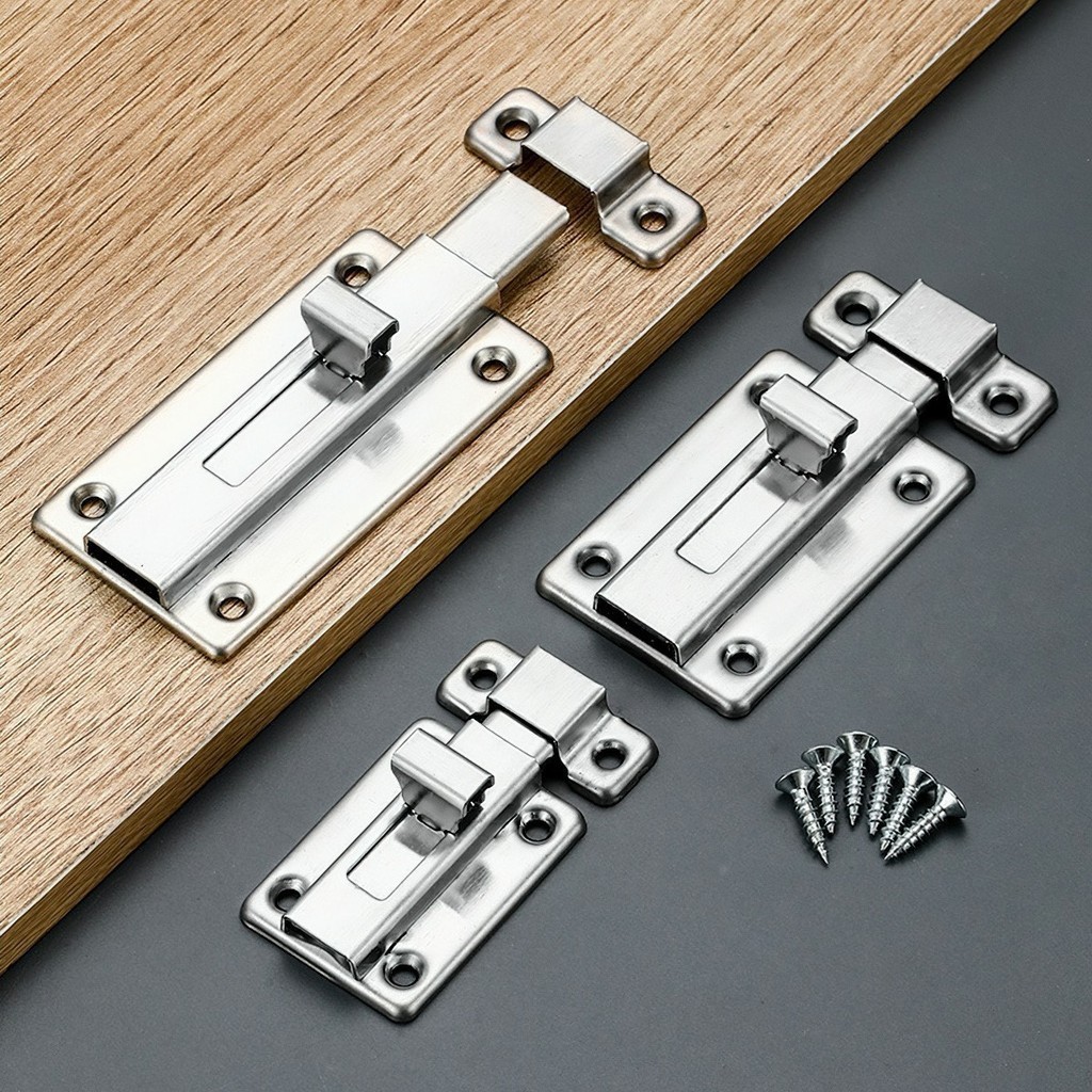 ️COD ️Stainless Steel Sliding Door Hasp Lock, full screws, Latch Hinge ...
