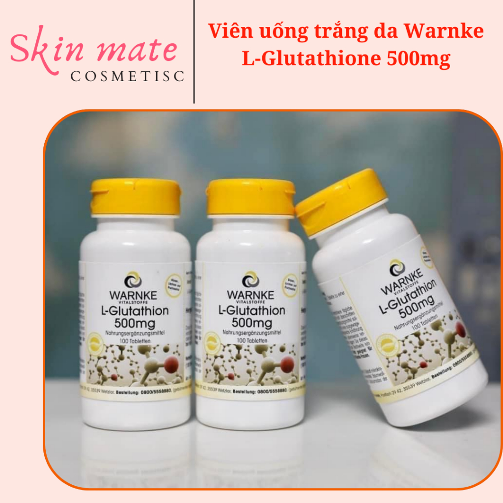 Warnke L-Glutathione 500mg skin whitening pills (1 box - 100 pills ...