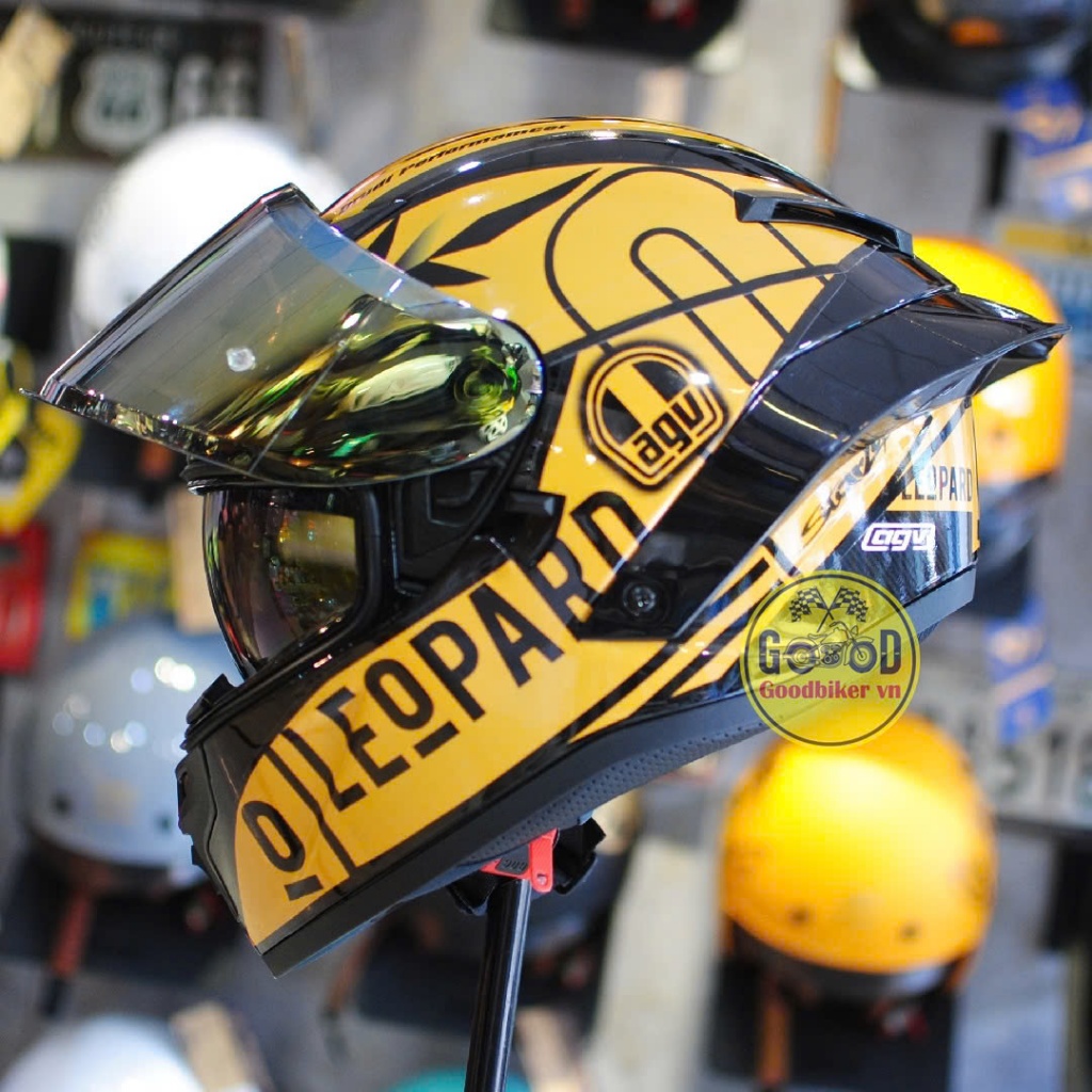 Roc 03 pista Fullface helmet with AGV LEOAPARD stamp | Shopee Singapore