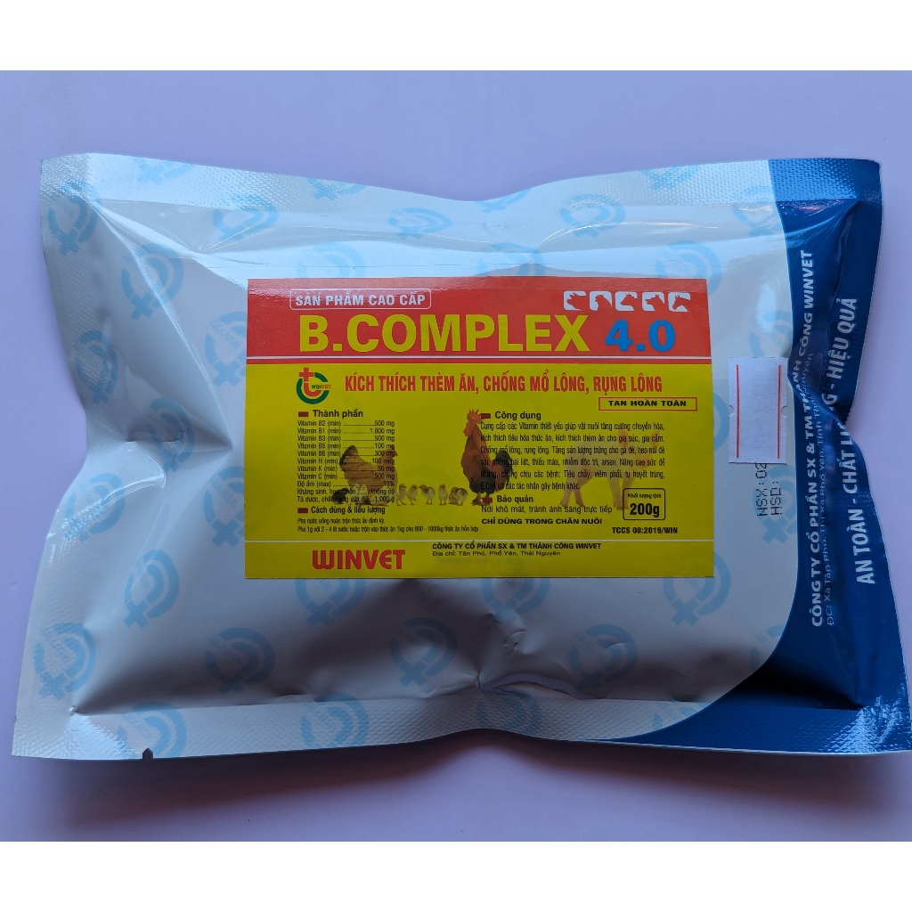 1 pack of 200g B.COMPLEX 4.0 Stimulates appetite for livestock, poultry ...
