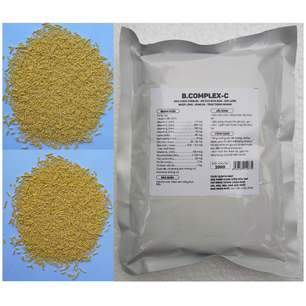 1 pack of B.COMPLEX-C granules 200g Increases appetite. Red stimulates ...