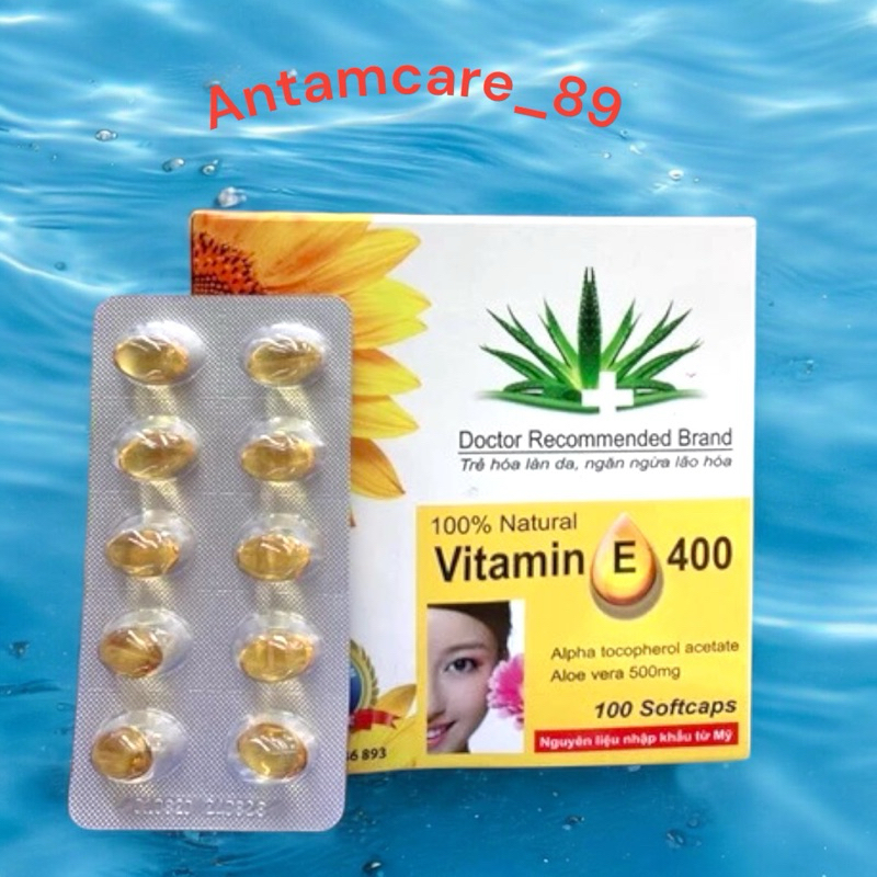 Vitamin E 400 oral tablet (Genuine - 100 tablets with Aloe Vera Essence ...