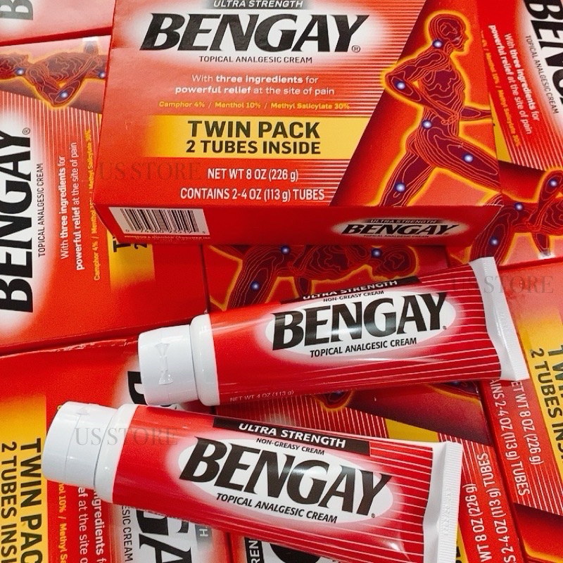 [BOX OF 2 TUBES - DATE 2026] Bengay Ultra Strength massage cream tube ...
