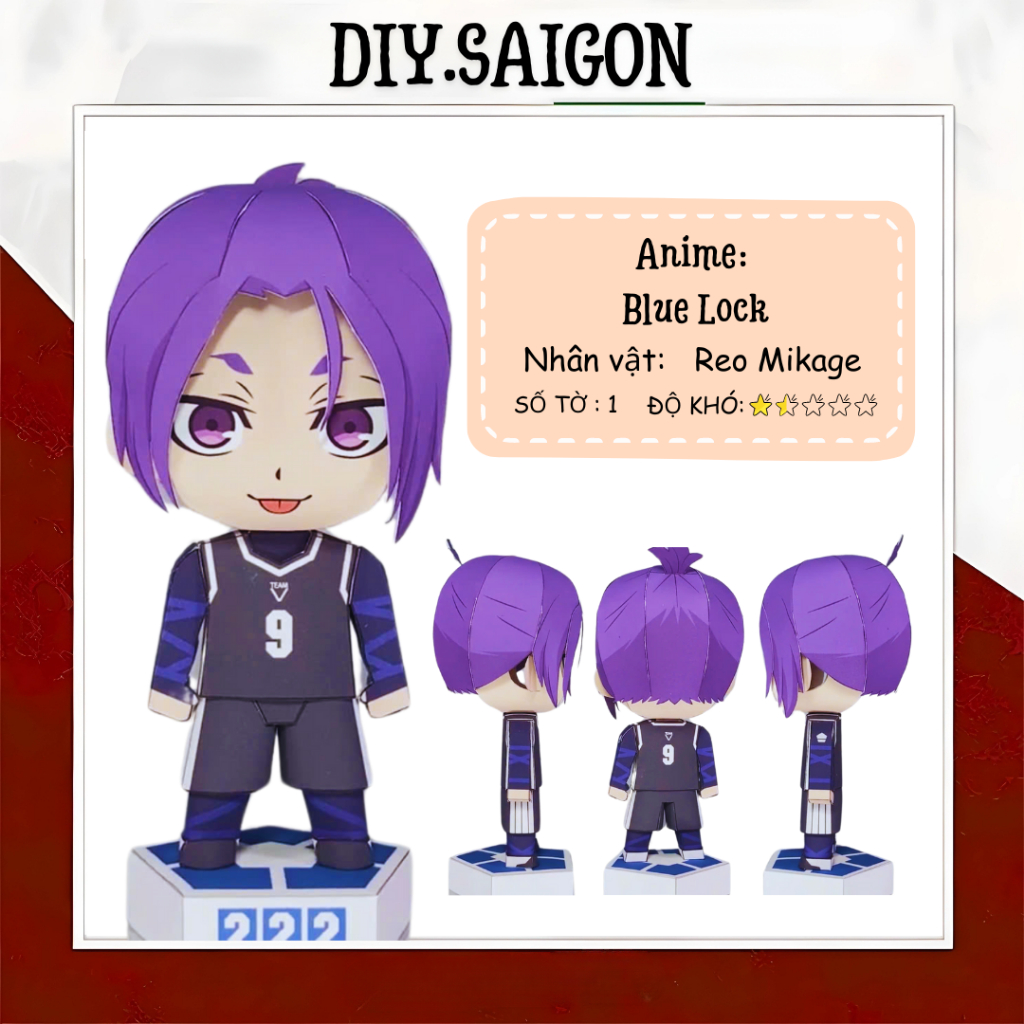 [Blue Lock] - Anime Chibi Reo Mikage Paper Model | Shopee Singapore
