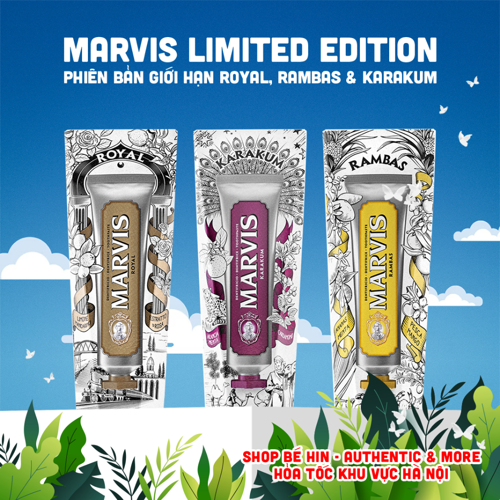 Marvis Limited toothpaste 75ml Limited edition Karakum, Royal, Rambas - Standard Italian product ...
