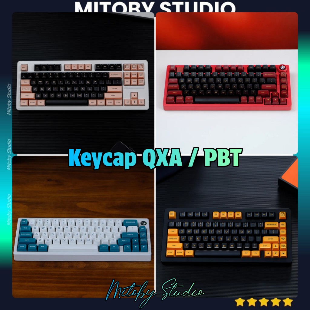Keycap QXA Red Samurai mechanical keyboard Mitoby Studio Keycap SA ...
