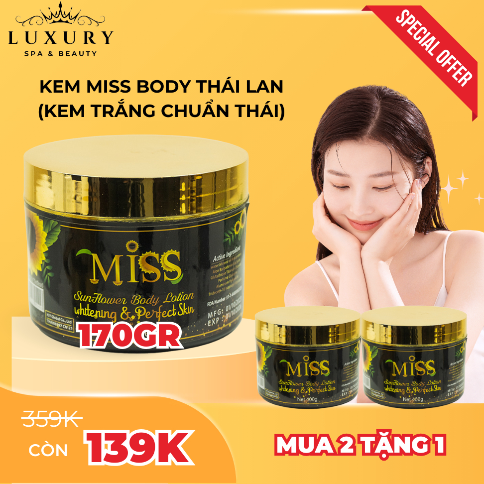 Miss Thailand Sunflower Body Cream [BUY 2 GET 1 FREE] Whitening, Makeup ...