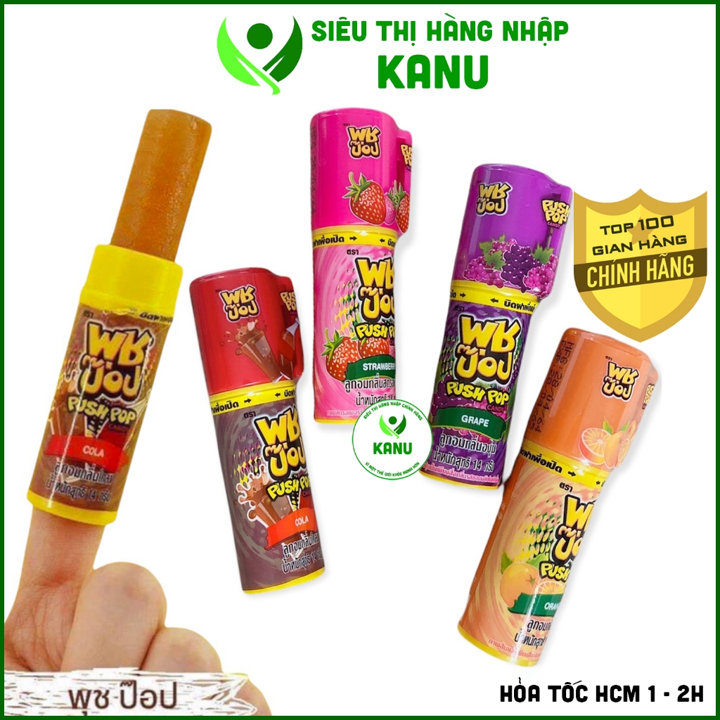 Push Pop Thai baby lipstick candy 4 flavors strawberry, grape, orange ...