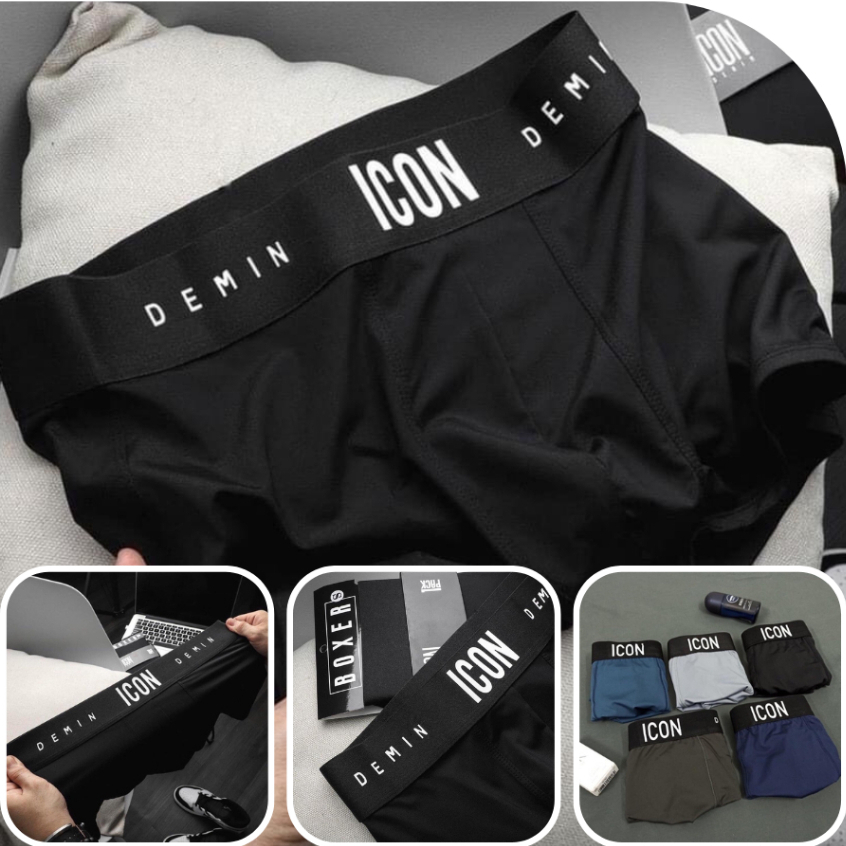 Box of 5 Men's Cold Elastic Boxer Underwear ICON 4-way stretch, High ...