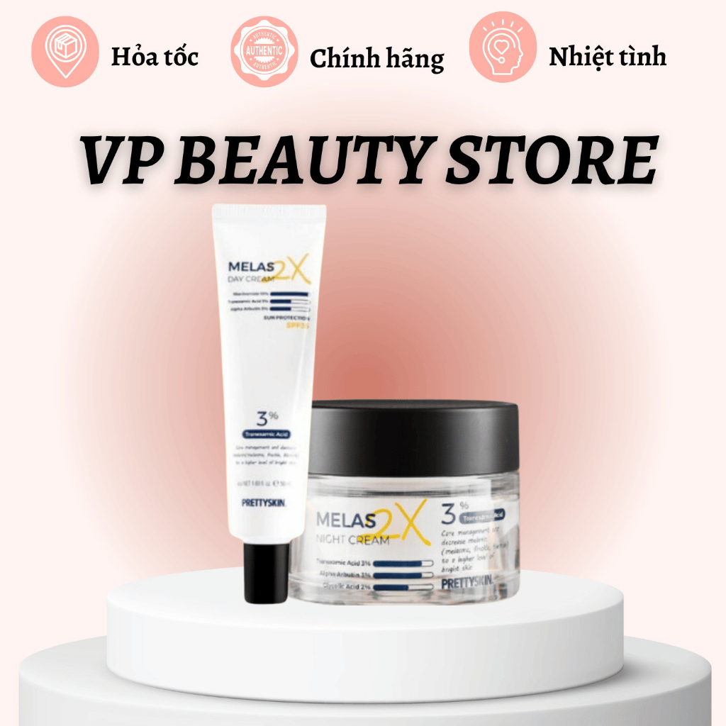 Prettyskin Melas 2X Tone-Up Whitening Support Cream (50ml) | Shopee ...