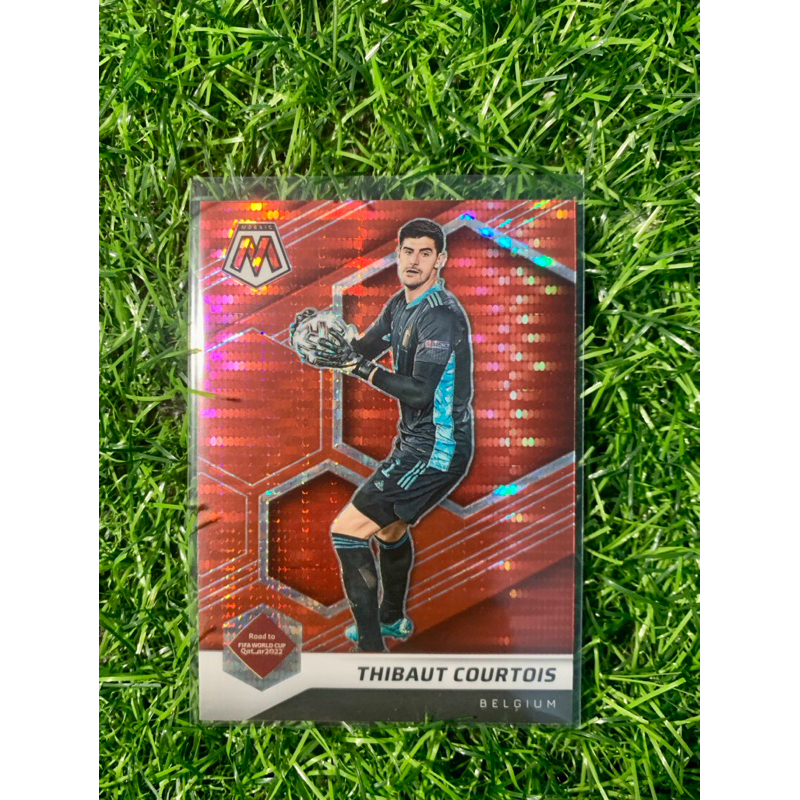 Courtois Red Panini Mosaic WC 2021/22 Football Card | Shopee Singapore