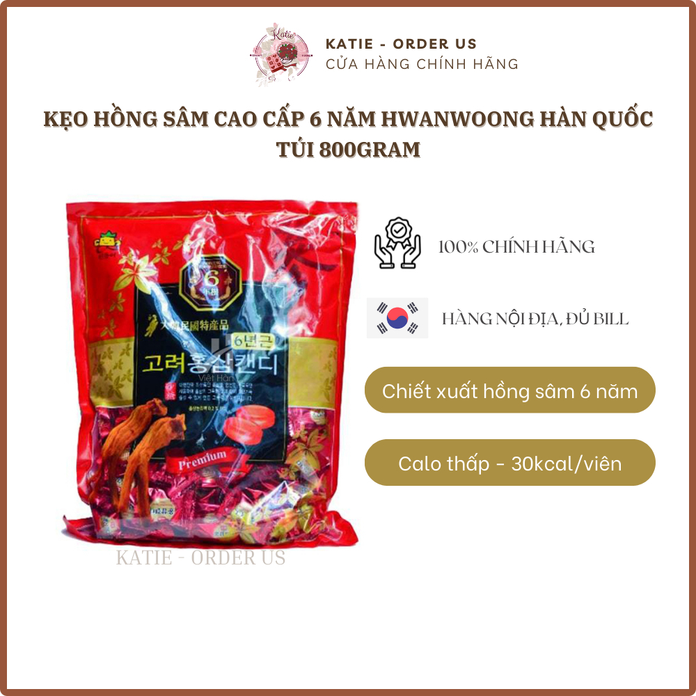 [Genuine | Bill HAN] Hwanwoong 6-year premium Korean red ginseng candy ...