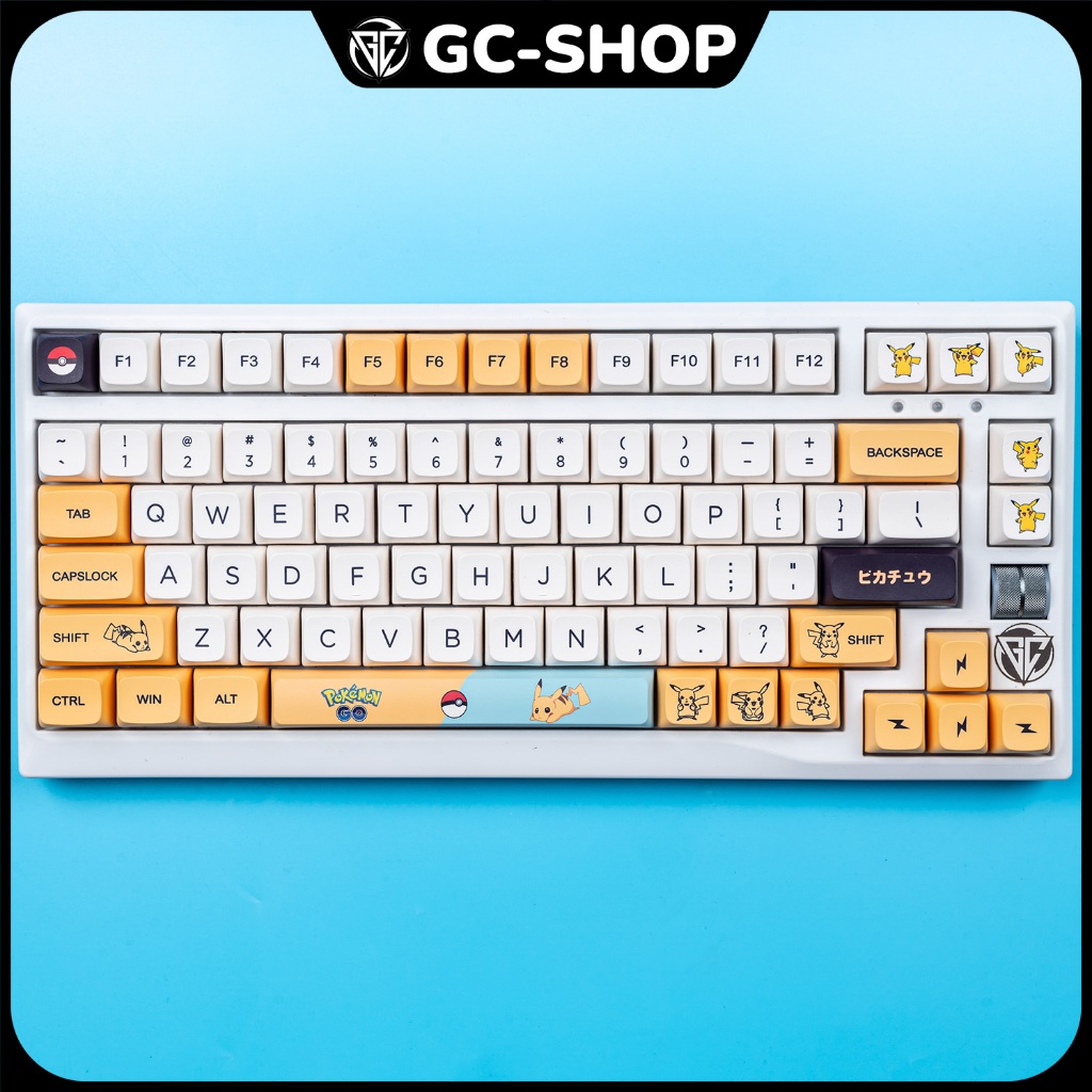 Pikachu XDA Keycap 140 buttons Thick PBT mechanical keyboard | Shopee ...