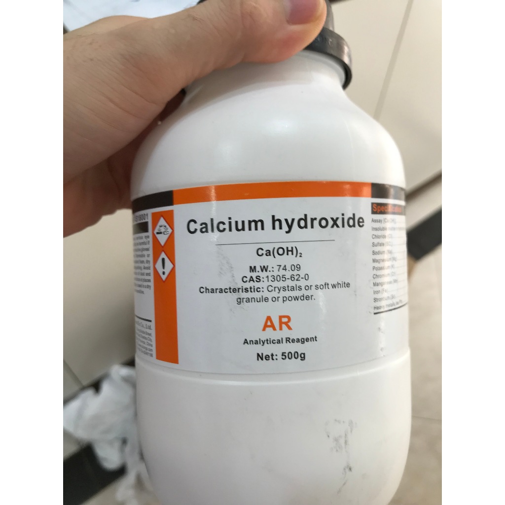 Calcium hydroxide powder Xilong Calcium hydroxide bottle 500g Ca(OH)2 ...