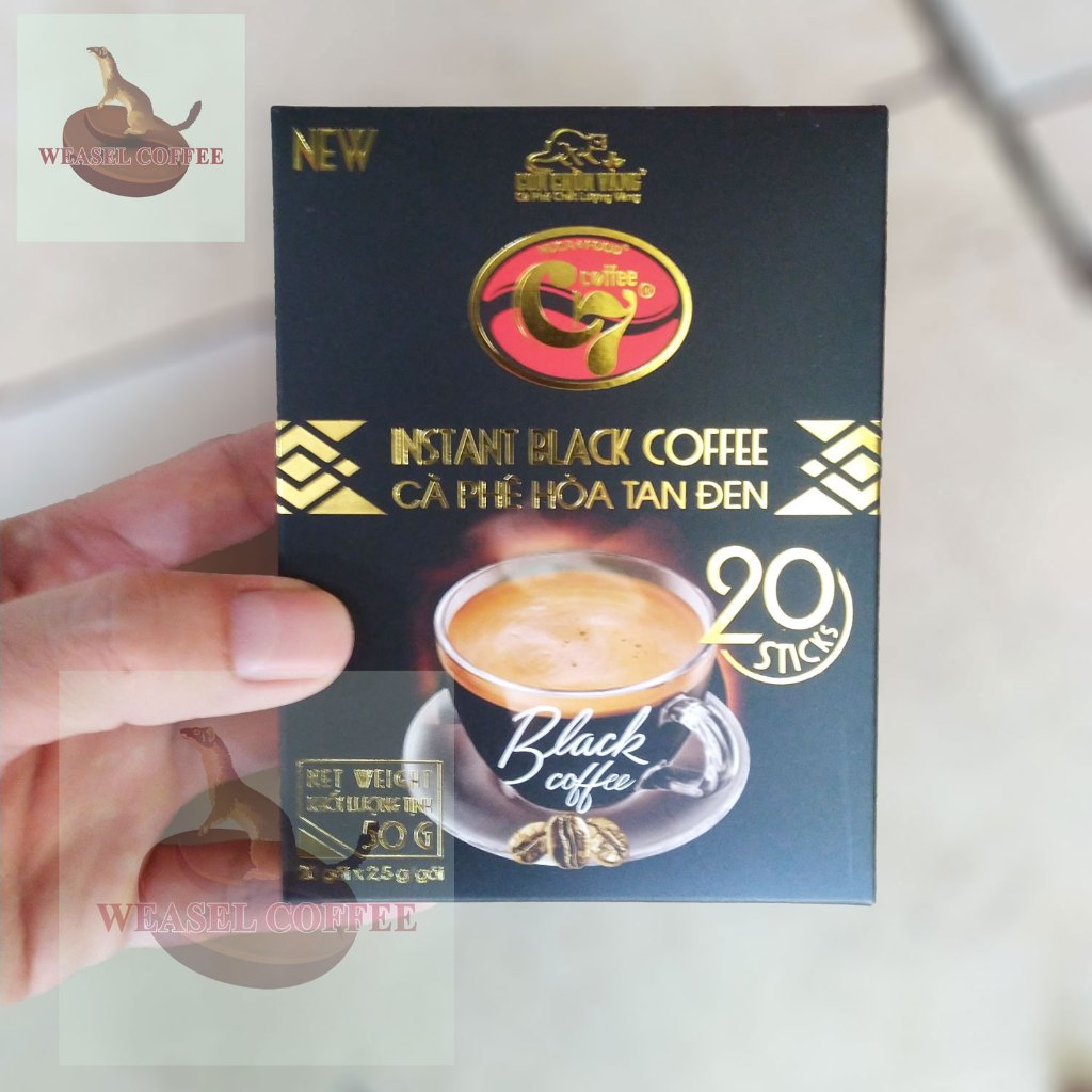 Combo of 2 Boxes of 40 packs x 2.5g - C7 Black Instant Coffee (no sugar ...