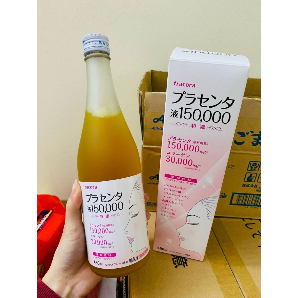 Fracora Placenta Collagen Drink 480ml | Placenta Drink Reduces Wrinkles ...