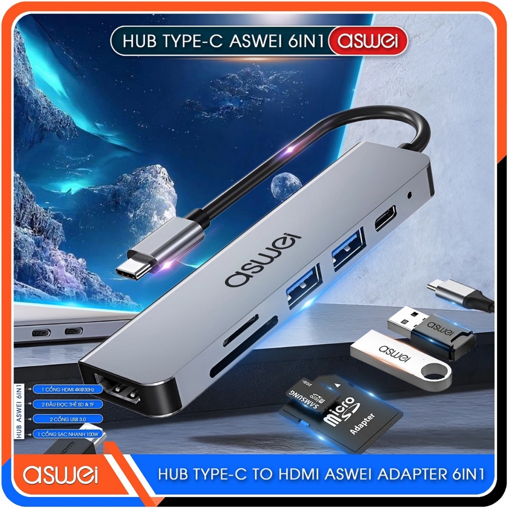 Type C HUB and High Speed USB 3.0 HUB 4in1, 5in1, 6in1, 7in1, 8in1 To USB, HDMI, TF, SD, LAN ...