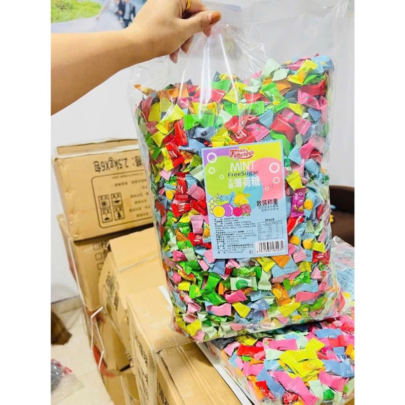 500G/1Kg Delicious Sugar-Free Vitamin C Fruit Candy, 12 Flavor Mixed ...