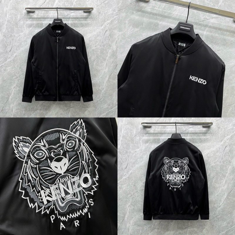 Men's and Women's Wind BomberJacket Double Layer Kenzo Letter ...