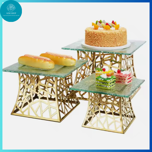SET OF 3 BUFFET DISPLAY SHELVES, FOOD DISPLAY BASE, USED FOR BUFFET ...