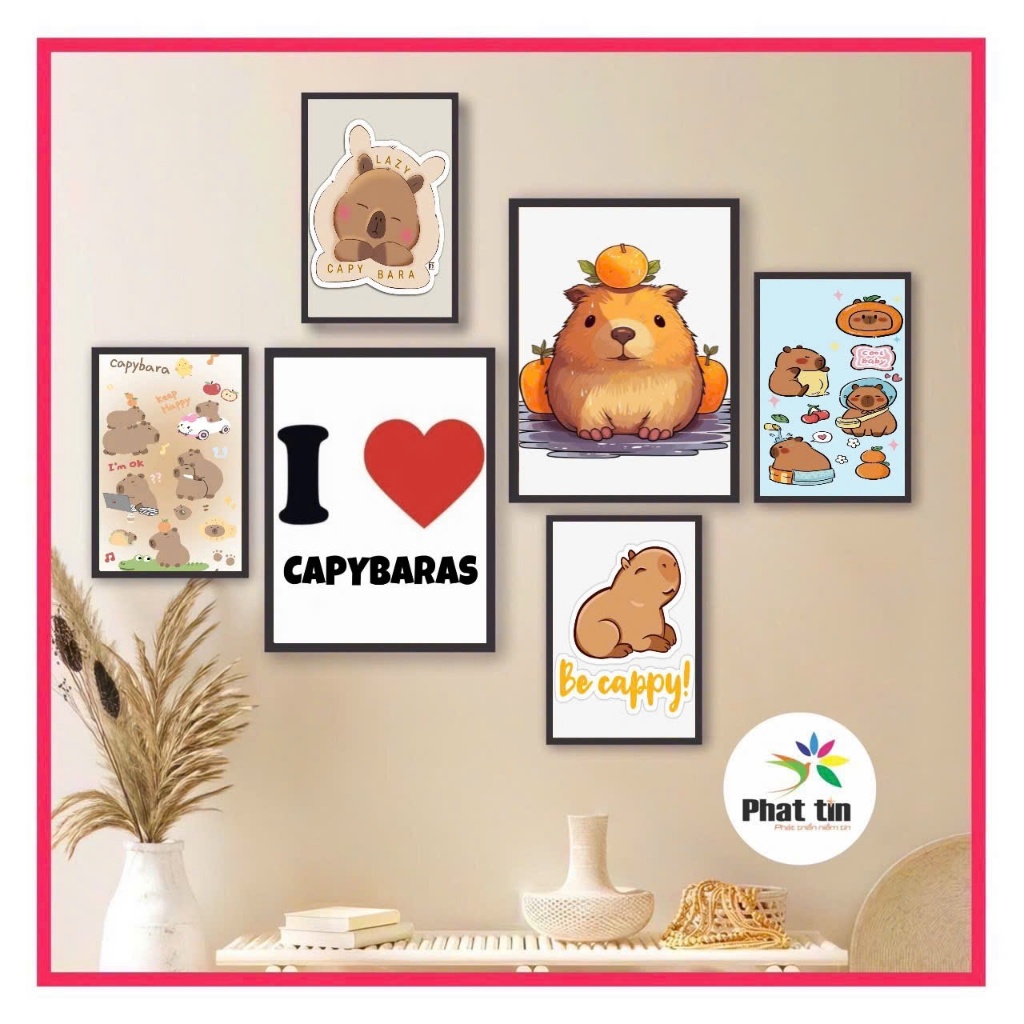 Labubu, capybara, doraemon wall paintings, strawberry bear, hello kitty ...