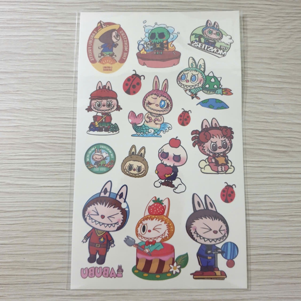 Labubu Pattern Tatoo Temporary Tattoo Trend Temporary Tattoo Labubu ...