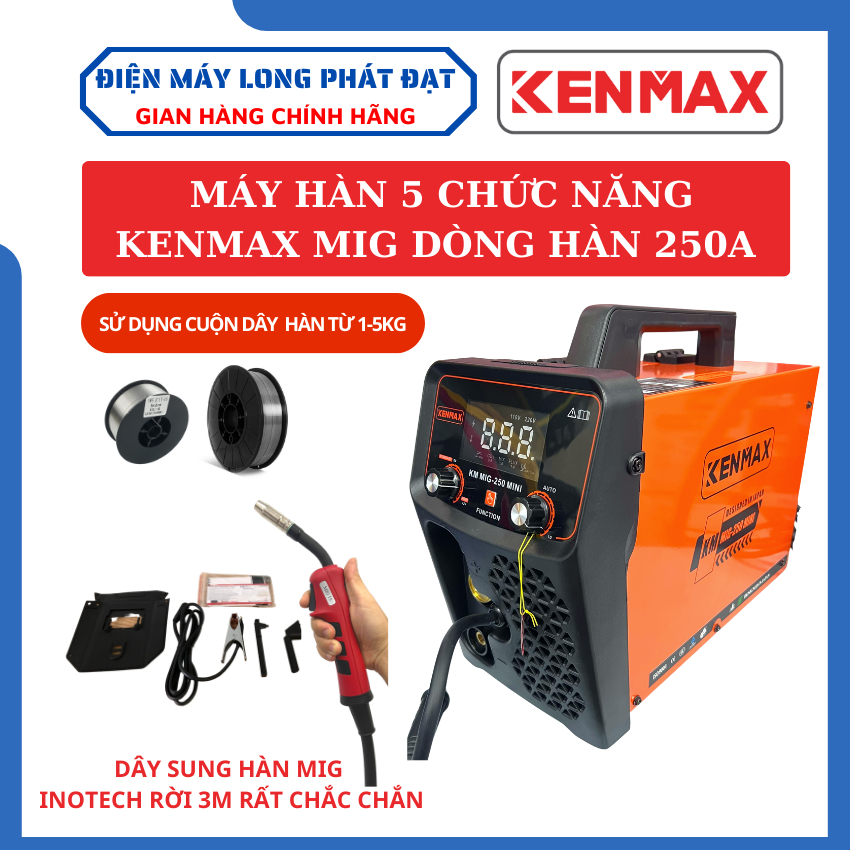 Japanese Kenmax mig 250A 5-function mig welding machine uses 1kg coil ...