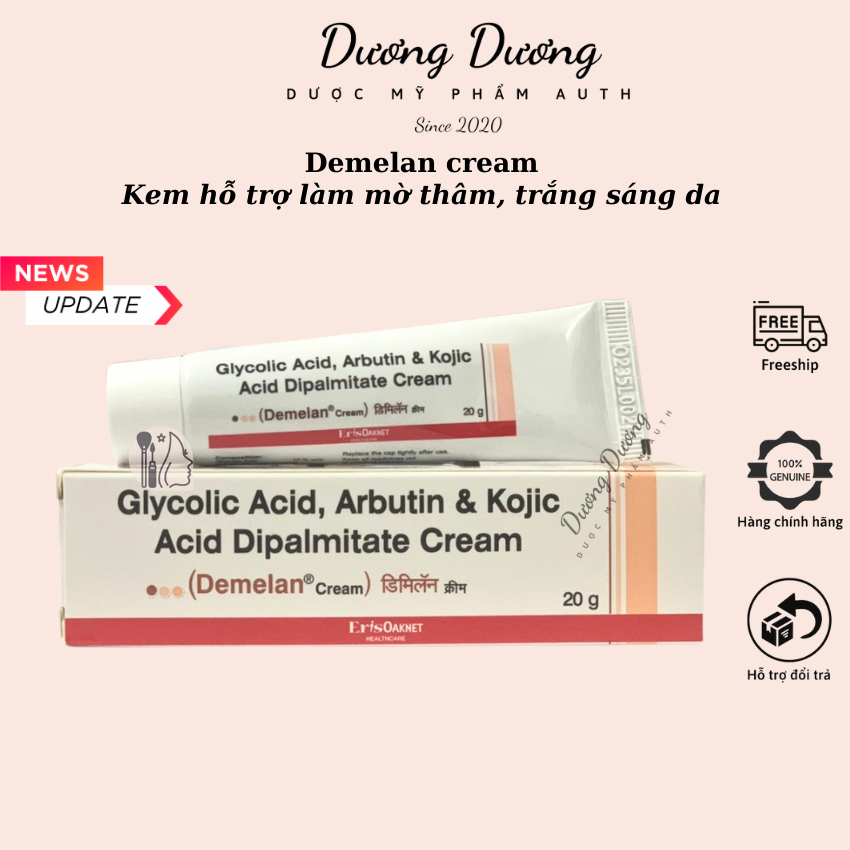 Demelan Cream supports skin brightening and reduces dark spots 20g ...