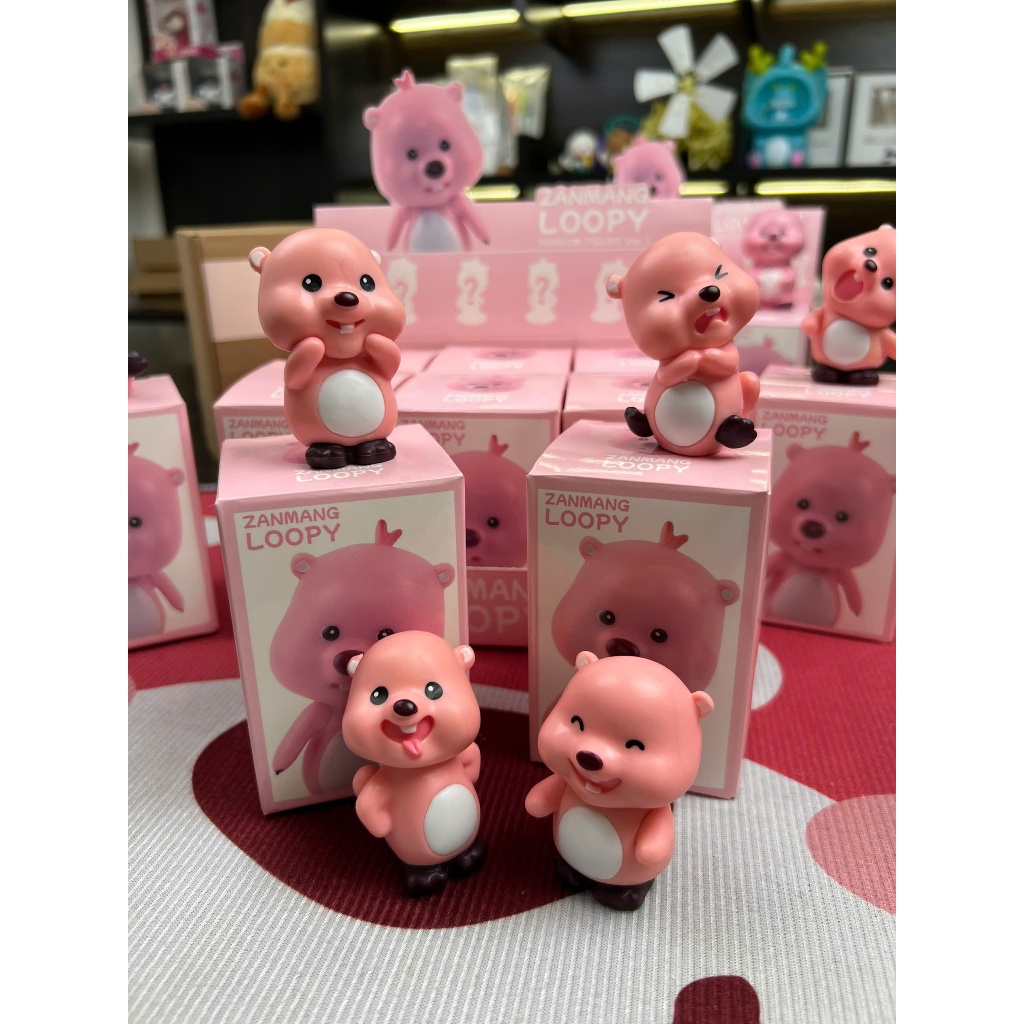 (Version 4) Blindbox blind box cute Loopy Beaver model decor study ...