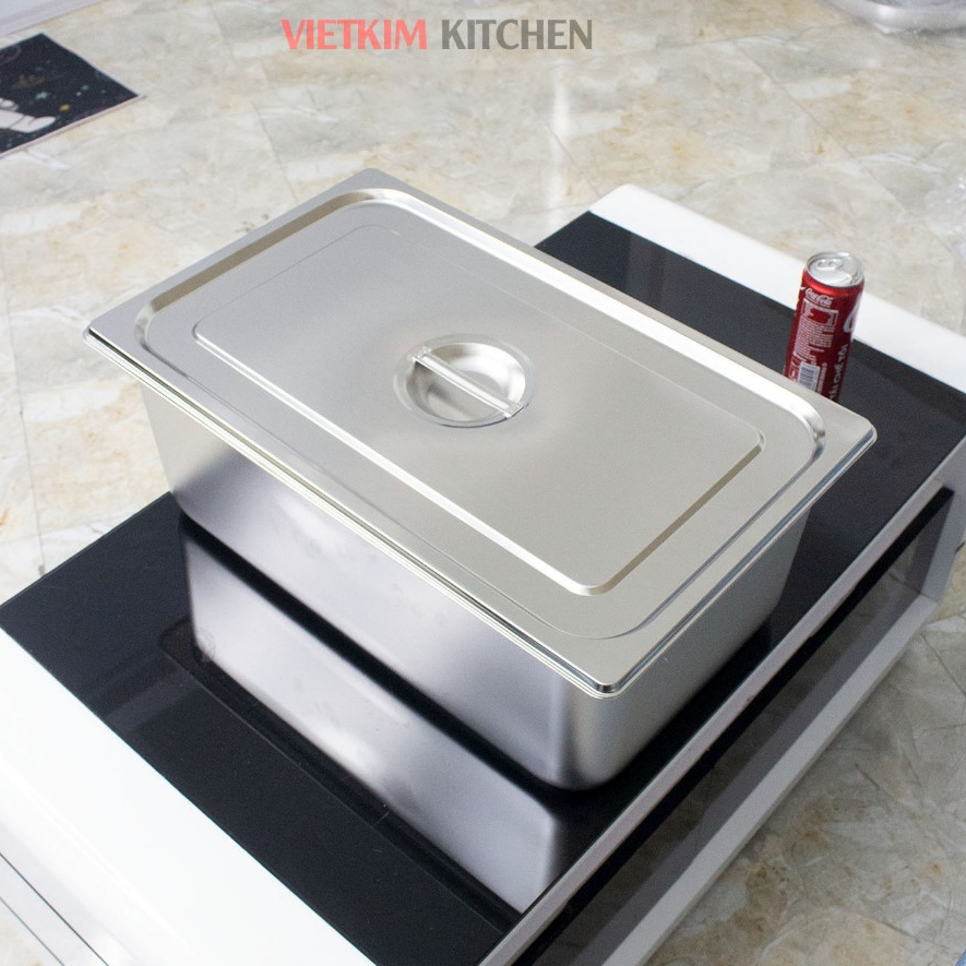 GN 1/1 stainless steel tray 20cm deep with lid (1mm thick) - 28L ...