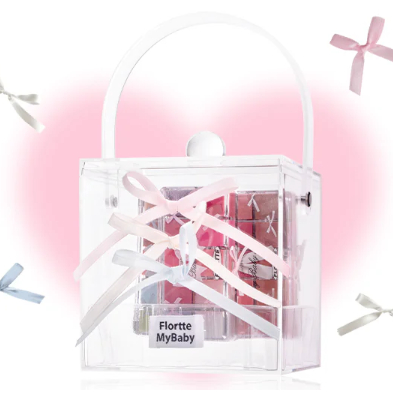 Flortte Transparent Mica Box with Bow and Handle (Empty Box) | Shopee ...