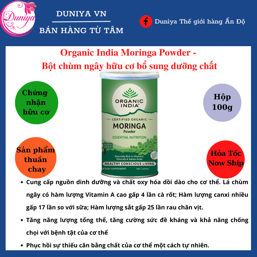 Organic Moringa Powder supplemented with vitamins and nutrients Organic ...