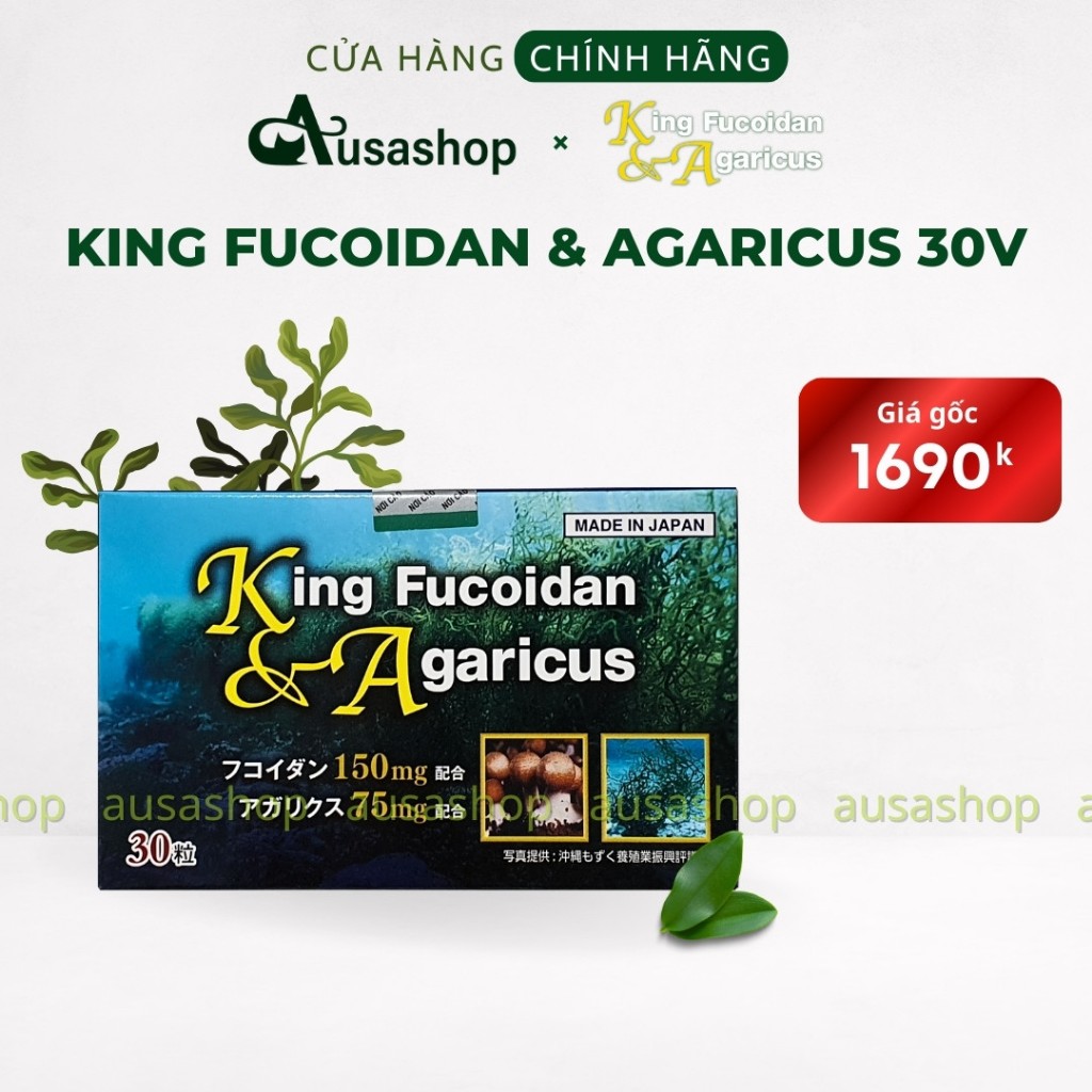 King Fucoidan & Agaricus Box of 30 Tablets - Cancer Treatment Support ...
