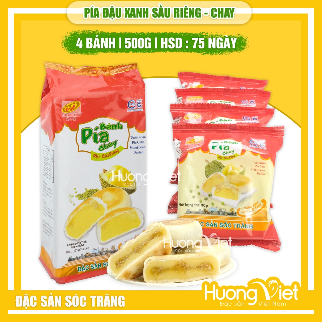 Tan Hue Vien green bean durian vegetarian pia cake large 500g, Soc ...