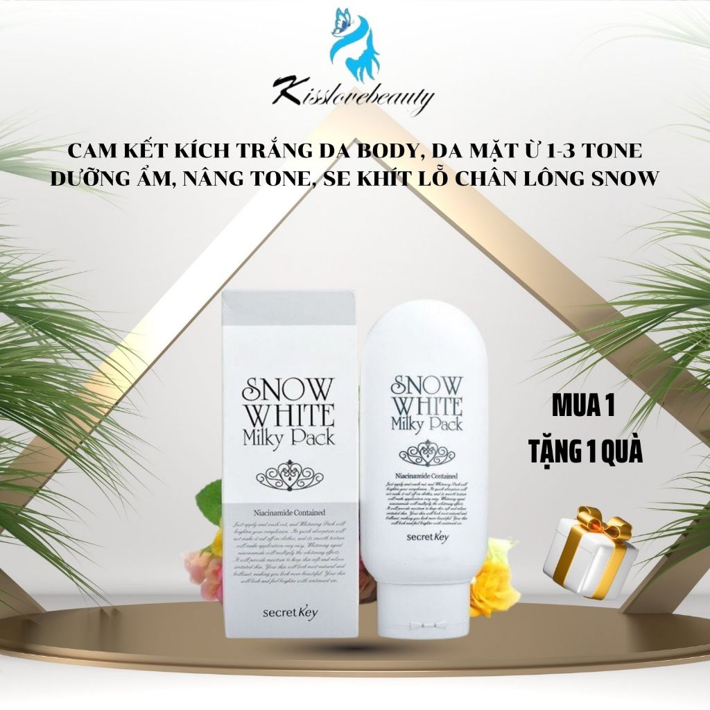 Snow White Milky Pack skin whitening body cream stimulates skin ...
