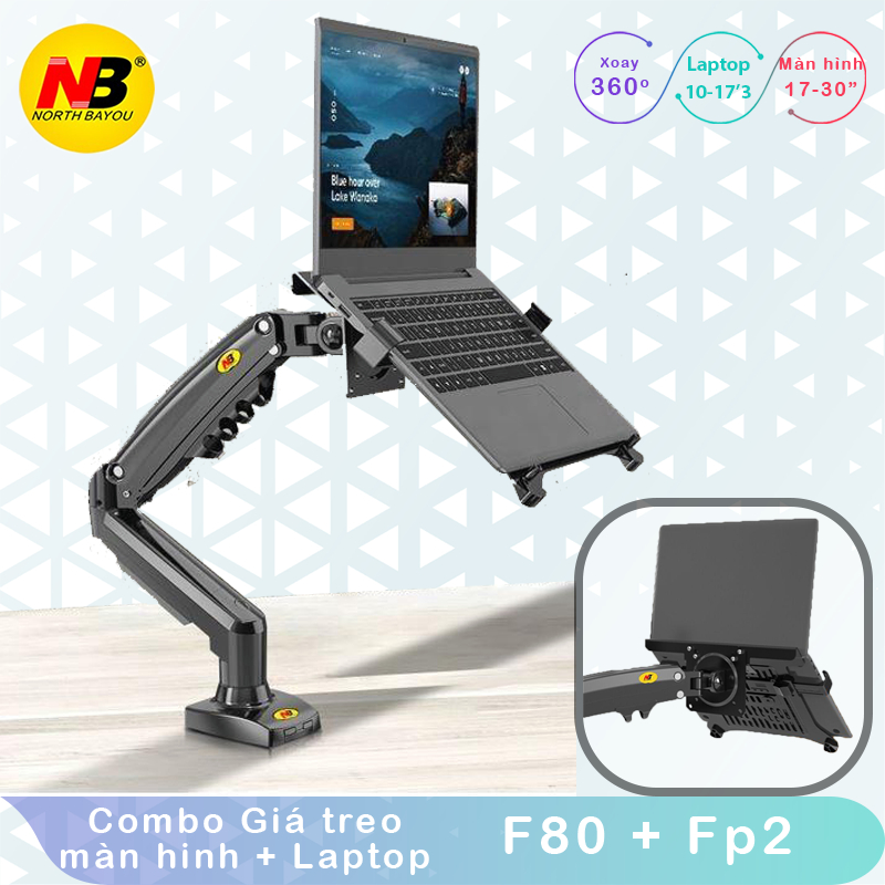 F80 + Fp2 Combo laptop Stand / laptop Arm [10-17 inch] - laptop Arm ...