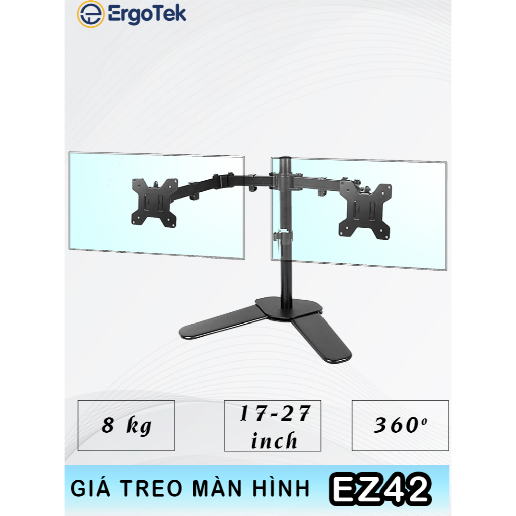 Ez42 -Desktop Monitor Arm/2 Dual Monitor Stand - 360 Degree Rotation ...