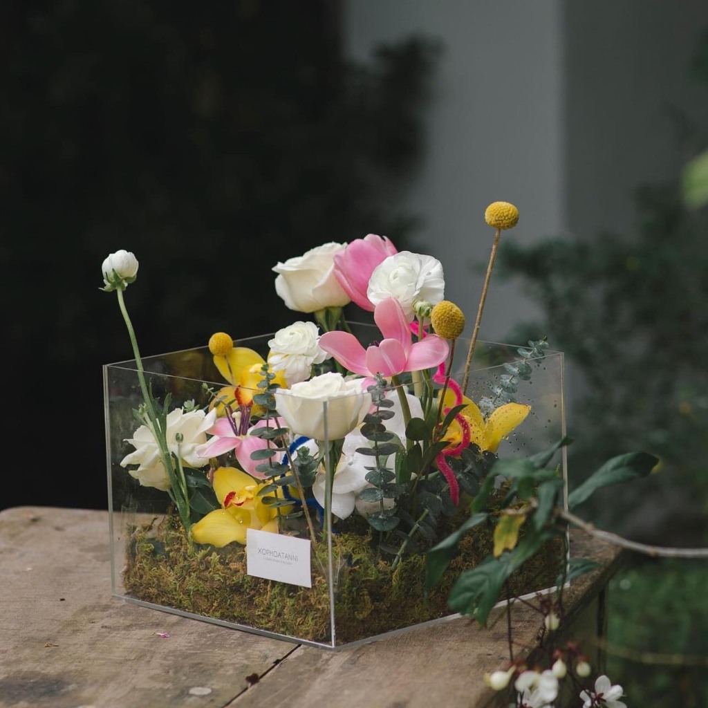 Transparent mica flower arrangement box (model WITHOUT lid) | Shopee ...