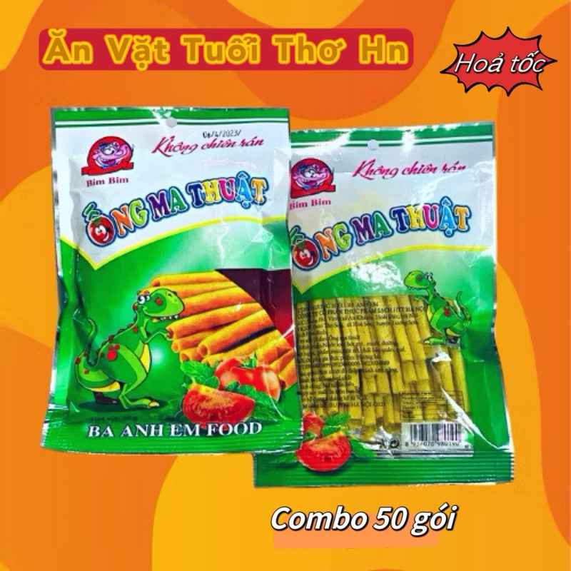 Combo of 50 packs of Three Brothers Food Magic Tube Snacks (26g pack ...