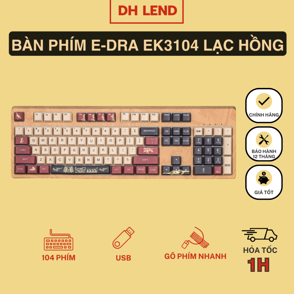 E-dra - EK3104 Lac Hong - 104 button mechanical keyboard | Shopee Singapore