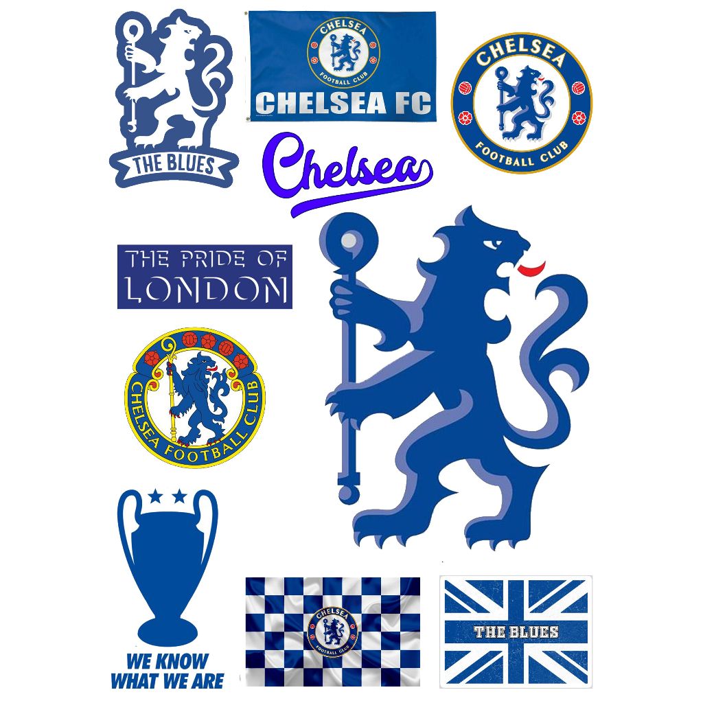 Chelsea decal stickers, soccer stickers, soccer decals, laptop stickers ...