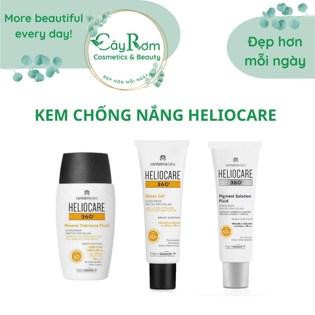 Heliocare 360 Sunscreen SPF 50 PA++++ 50ml Broad Spectrum Straw ...