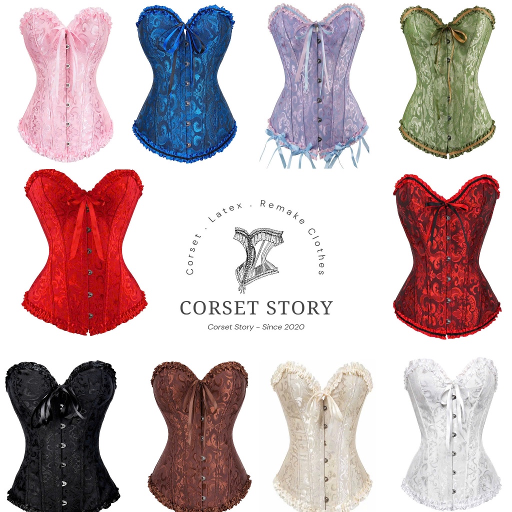 Corset STORY - Classic Vintage Corset Color Palette latex waist ...
