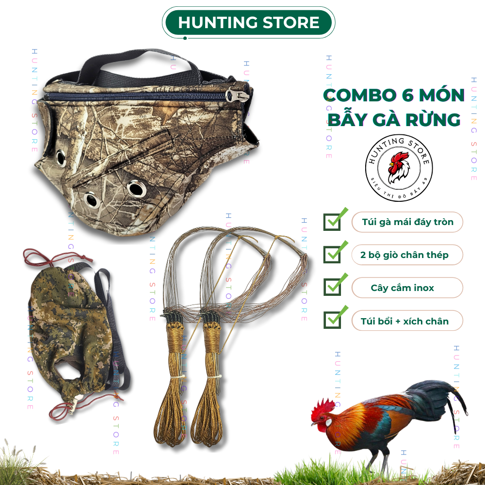 Wild chicken trap Combo, hen bag 6 Piece (chicken trotters, bait bag ...