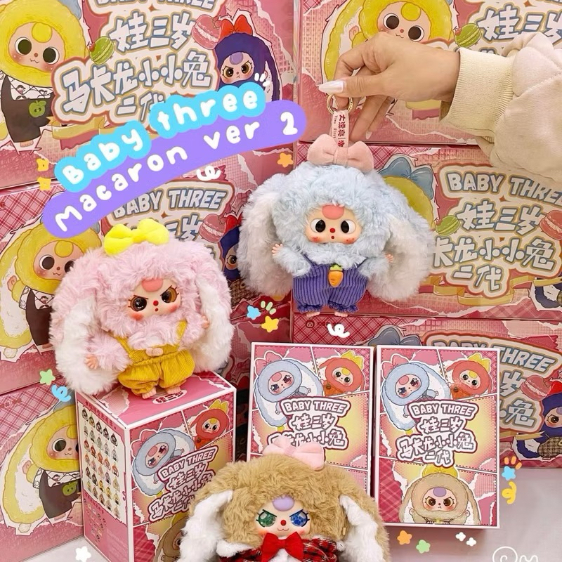 [READY-GENUINE] Genuine Macaron Baby Three V2, Blind box Macaron V2 ...